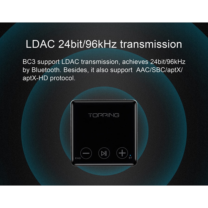 DAC Topping BC3 Bluetooth LDAC receiver la AVstore.ro
