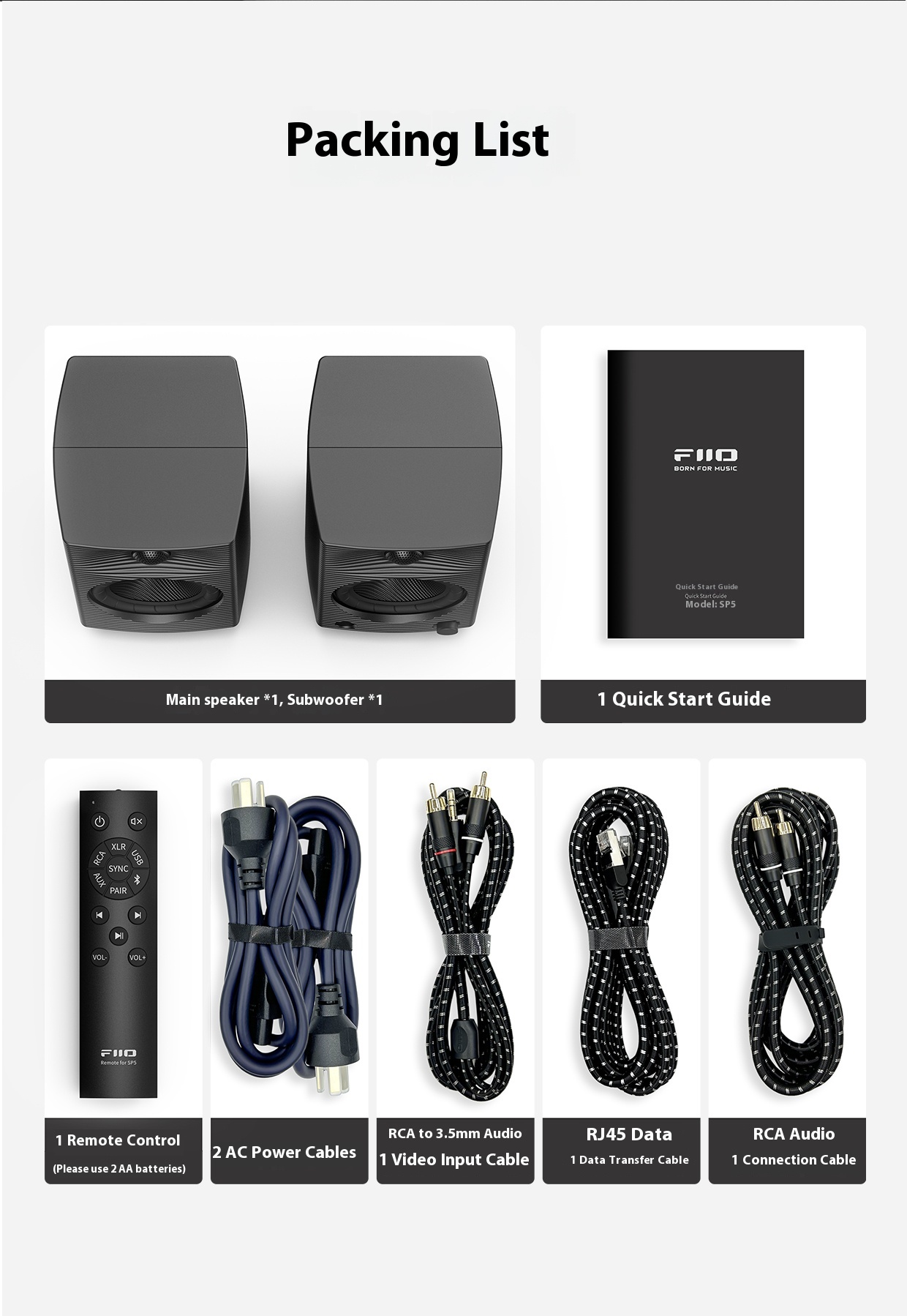 Boxe active Fiio SP5 digital active speakers la AVstore.ro