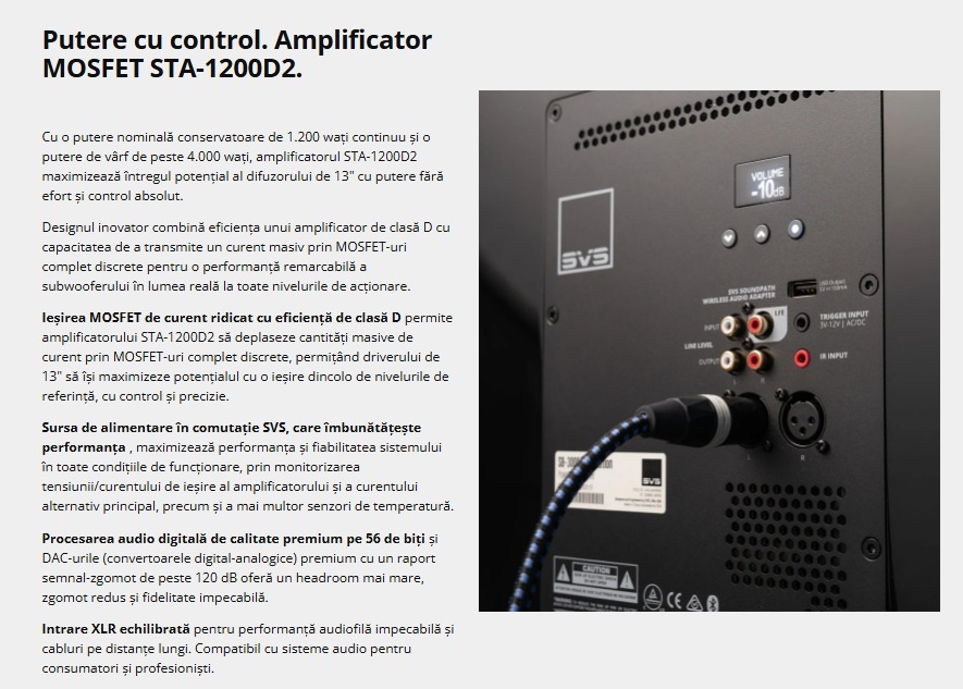 Subwoofer SVS SB 3000 REvolution la AVstore.ro