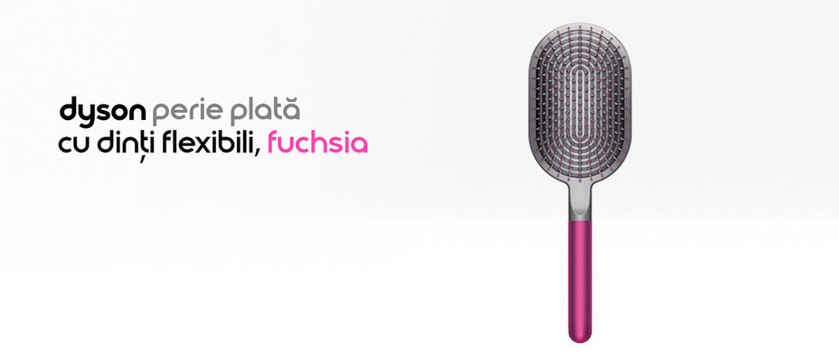 Dyson Perie plata cu dinti flexibili, fuchsia la AVstore.ro